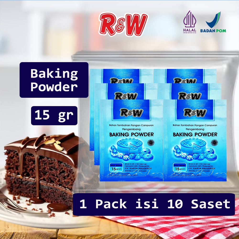Jual Baking Powder Pengembang Kue Rajawali R&W RW 15 gr Biru Double Acting 1 Pack | Shopee Indonesia