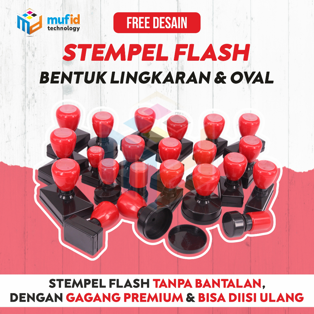 Jual (SEDANG) Stempel Flash / Otomatis / Warna - LINGKARAN / OVAL ...