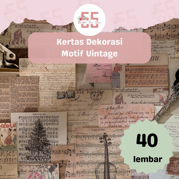 Jual Kertas Dekorasi Jurnal / Kertas Dekorasi Vintage / Kertas Deco ...