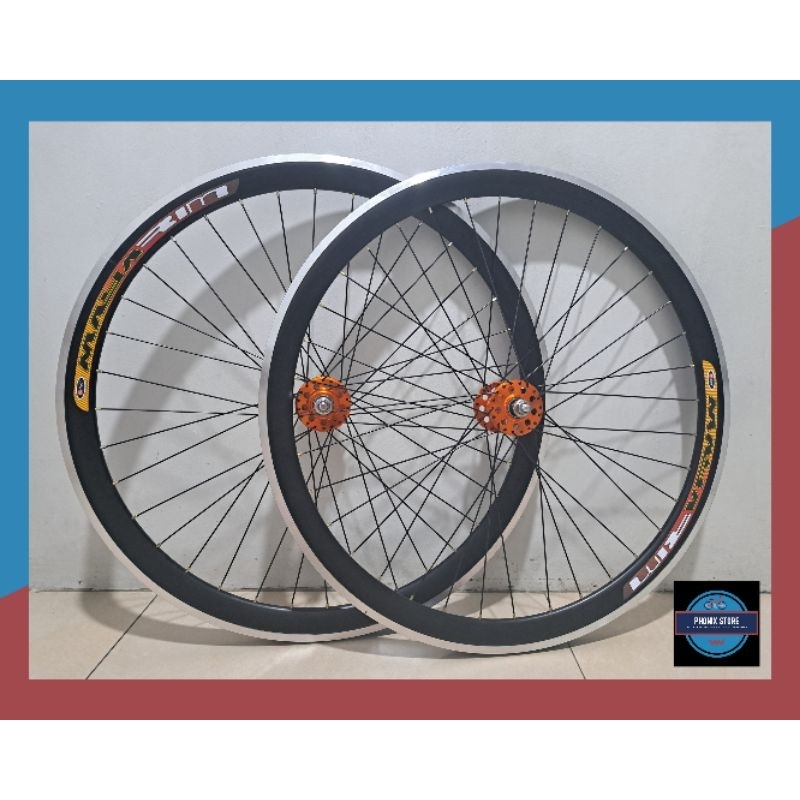 Jual Wheel Set Velg Fiksi Fixie Doltrap Maya Double Wall 700C 36 Hole ...
