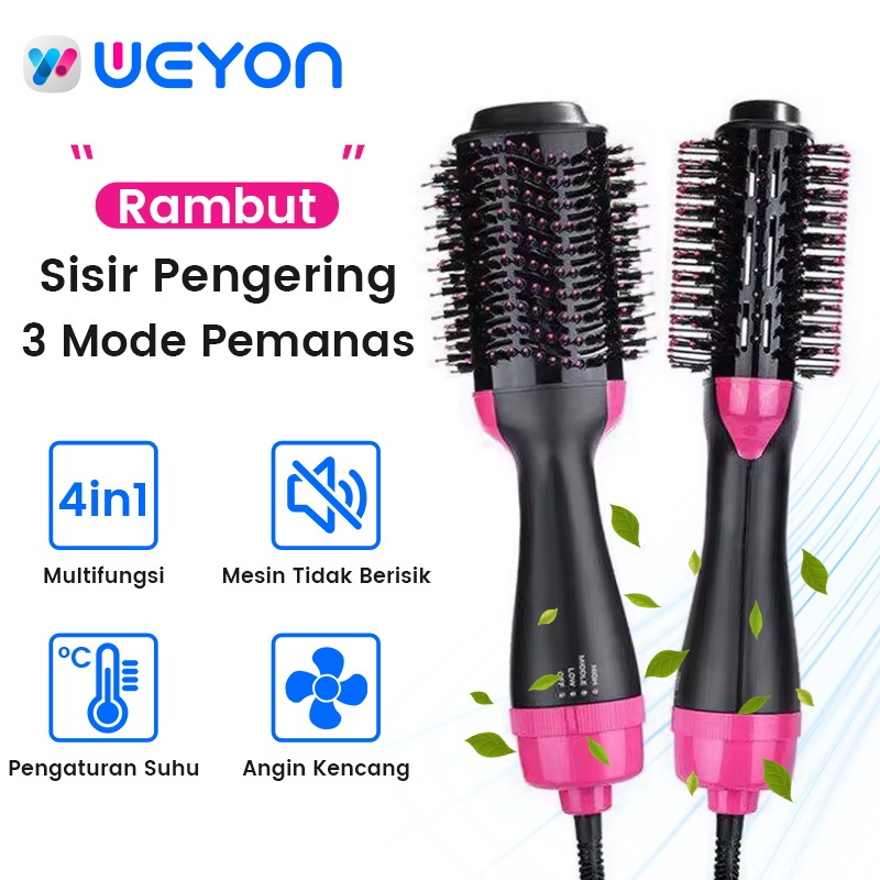 Jual Weyon One Step Brush Hair Dryer Special Color 4 in 1 Comb, Dryer ...