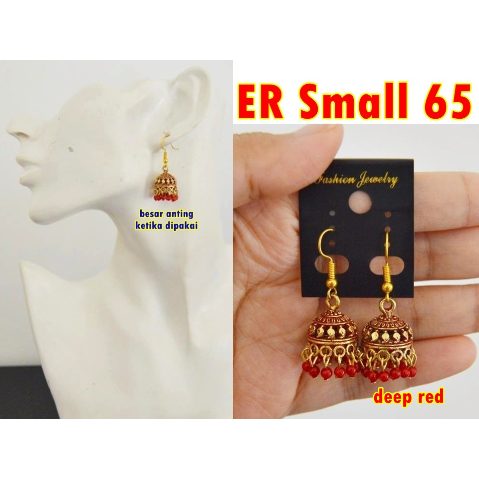 Jual ER Small 65 / Anting Jumka Jumki India Kecil | Shopee Indonesia