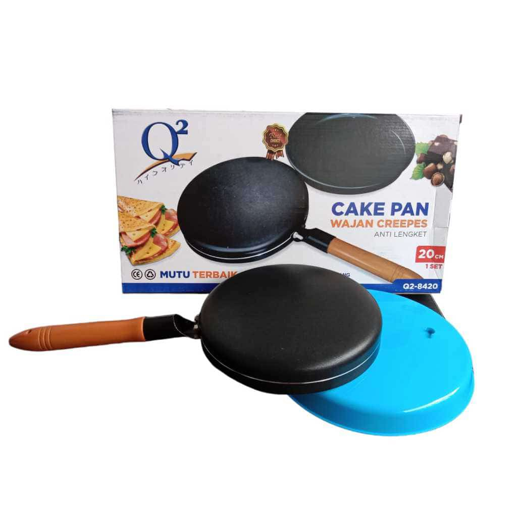 Jual Wajan Crepes Pan Q2 + Tatakan Anti Lengket Bahan Teflon / Wajan ...