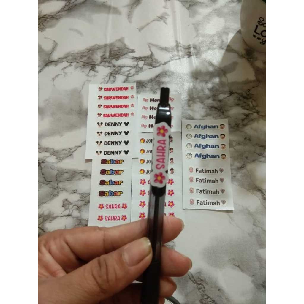 Jual STICKER LABEL NAMA SEKOLAH AESTHETIC COCOK UNTUK ALAT ALAT SEKOLAH ...