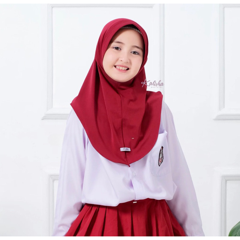 Jual Hijab Bergo Hamidah Jersey Alika Jilbab SD Sekolah Pinguin Anak By Kalishaofficial | Shopee ...