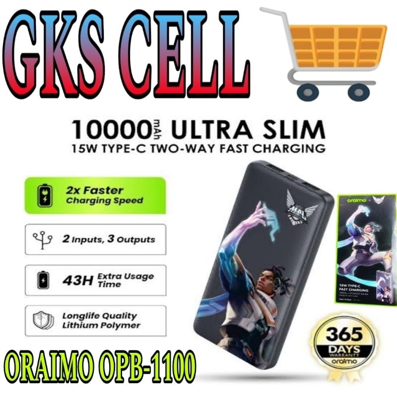 Jual Powerbank Oraimo x MPL Mobile Legends Toast 10.000mAh OPB-1100 ...