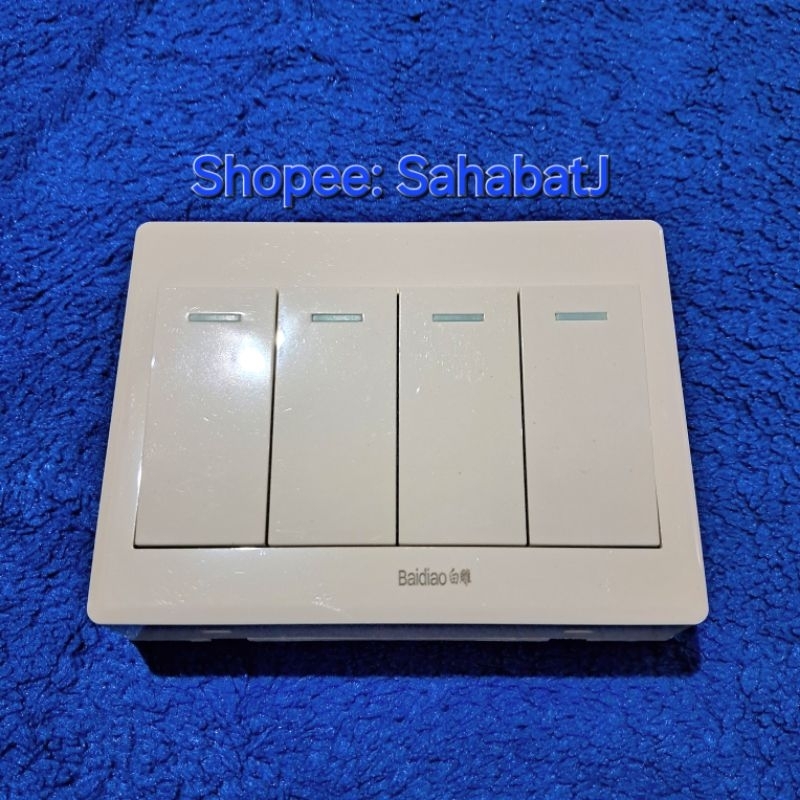 Jual Saklar 4 OB Saklar OutBow Sakelar 4 Tempel Modern Dekor Elegan ...