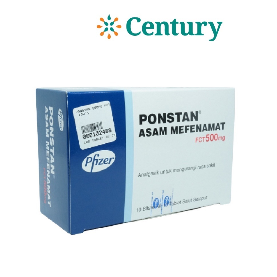 Jual PONSTAN TABLET 500 MG 1 STRIP ISI 10 TABLET / ASAM MEFENAMAT ...