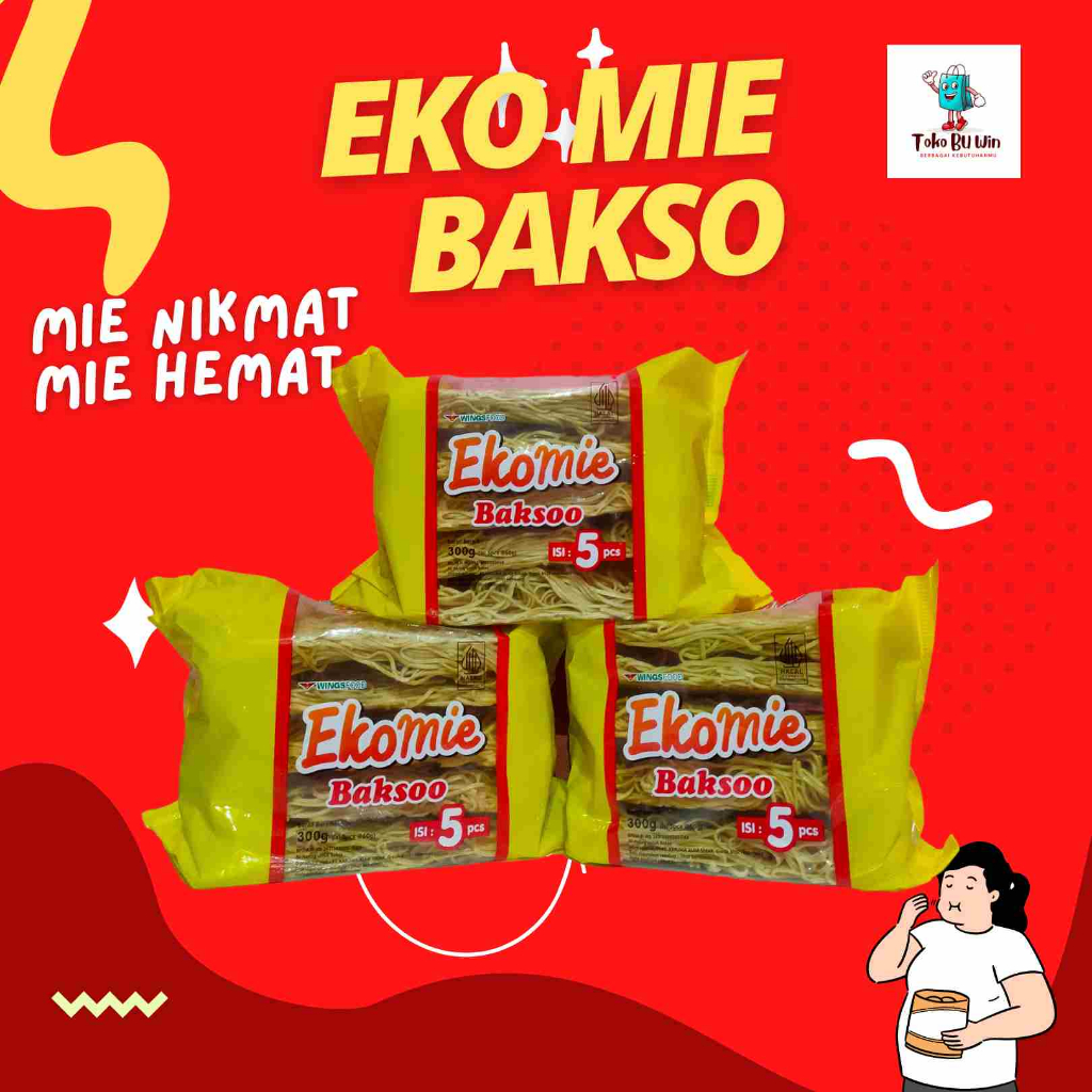 Jual EKO MIE BAKSO KERING TERBARU 5000AN 300GRAM WINGSFOOD TERMURAH (mie lebih kenyal untuk ...
