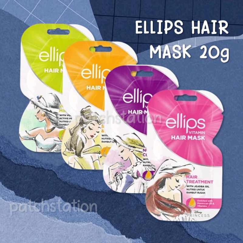 Jual Ellips Hair Mask Disney Moroccan Hair Treatment 20g Volume Miracle ...