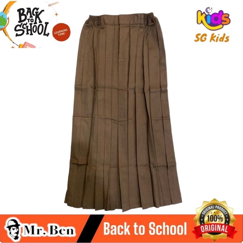 Jual MR.BEN Rok Pramuka SD Panjang Rempel // Rok Pramuka SD Lipat Lipat ...