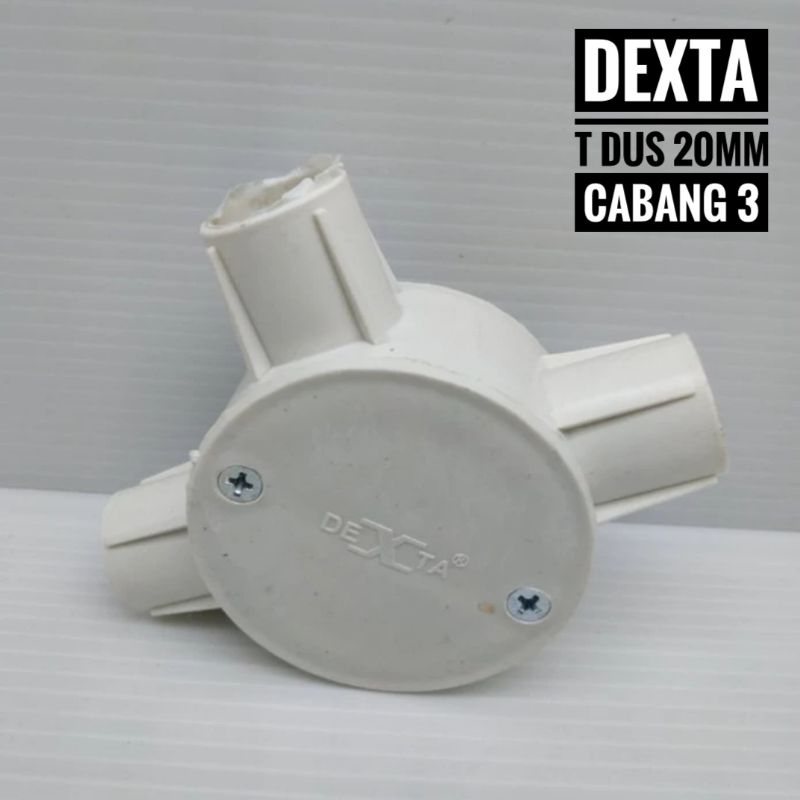 Jual DEXTA Tdus T dus Cabang 3 Pipa Listrik 20mm T Dos - Putih | Shopee ...