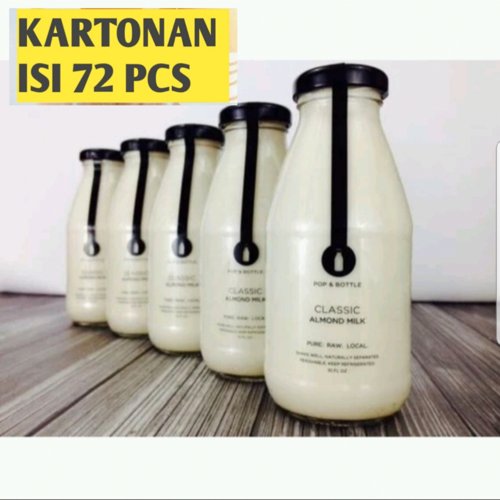 Jual /72 PCS 300 ml Botol Jus Kaca 300ml + tutup tutup hitam BARU ...