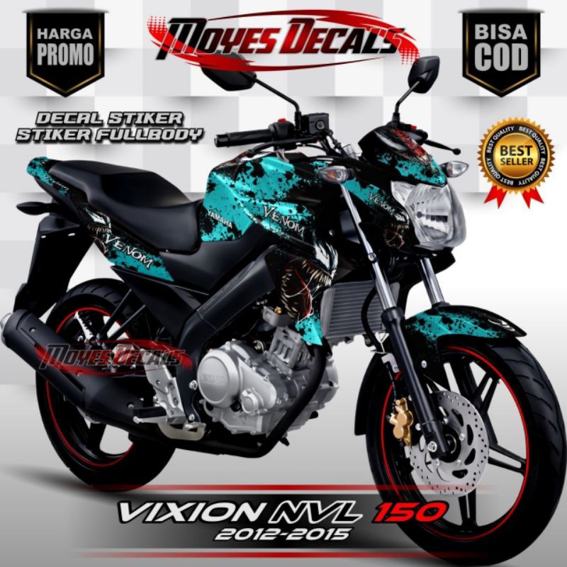 Jual Decal Sticker Yamaha VIXION NVL 150 Full Body // Variasi Venom ...