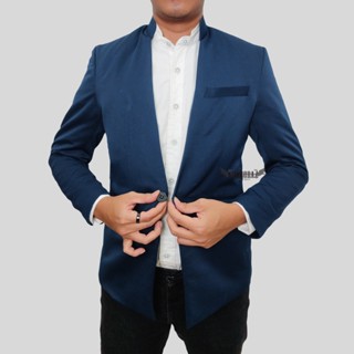 Jual Jas blazer casual slimfit hitam merah maroon dan biru navy kerah ...