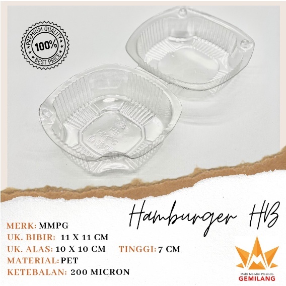 Jual [50 PCS] MIKA BURGER / TRAY ROTI / TEMPAT HAMBURGER SUDAH ADA ...