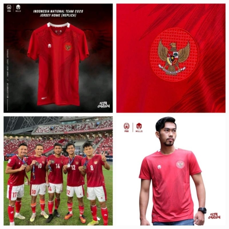 Jual (MILLS) Timnas Indonesia Jersey - Replica Version Home Kit Player ...
