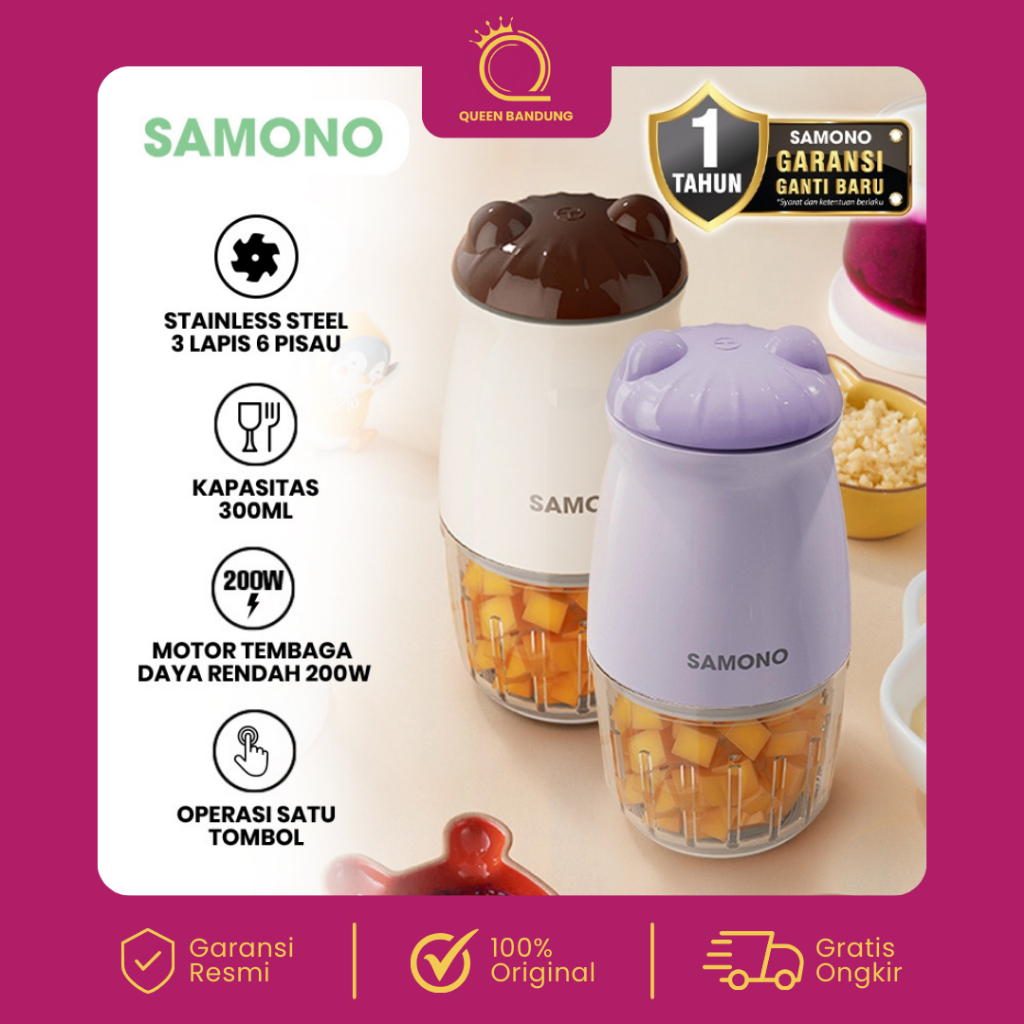 Jual SAMONO Food Chopper Mini SW-MC200 Food Processor Mesin Penghalus ...