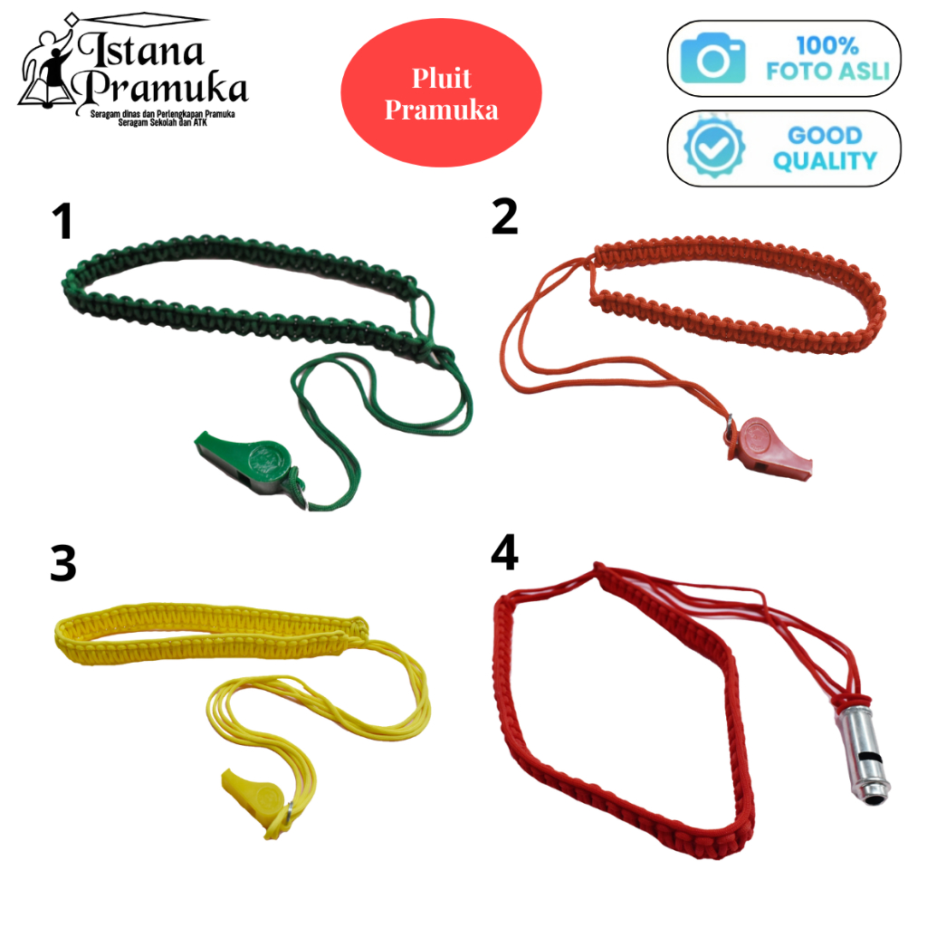 Jual Peluit/Tali Peluit Pramuka Siaga/Penggalang/Penegak/Pembina Pluit ...