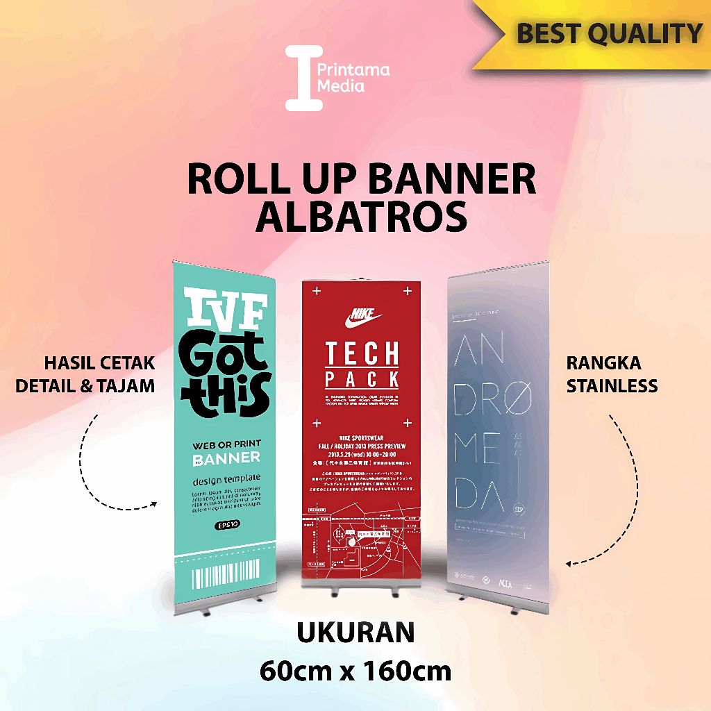 Jual Roll Up Banner 60 X 160 cm + Print / Cetak / Gambar Bahan Albatros | Shopee Indonesia