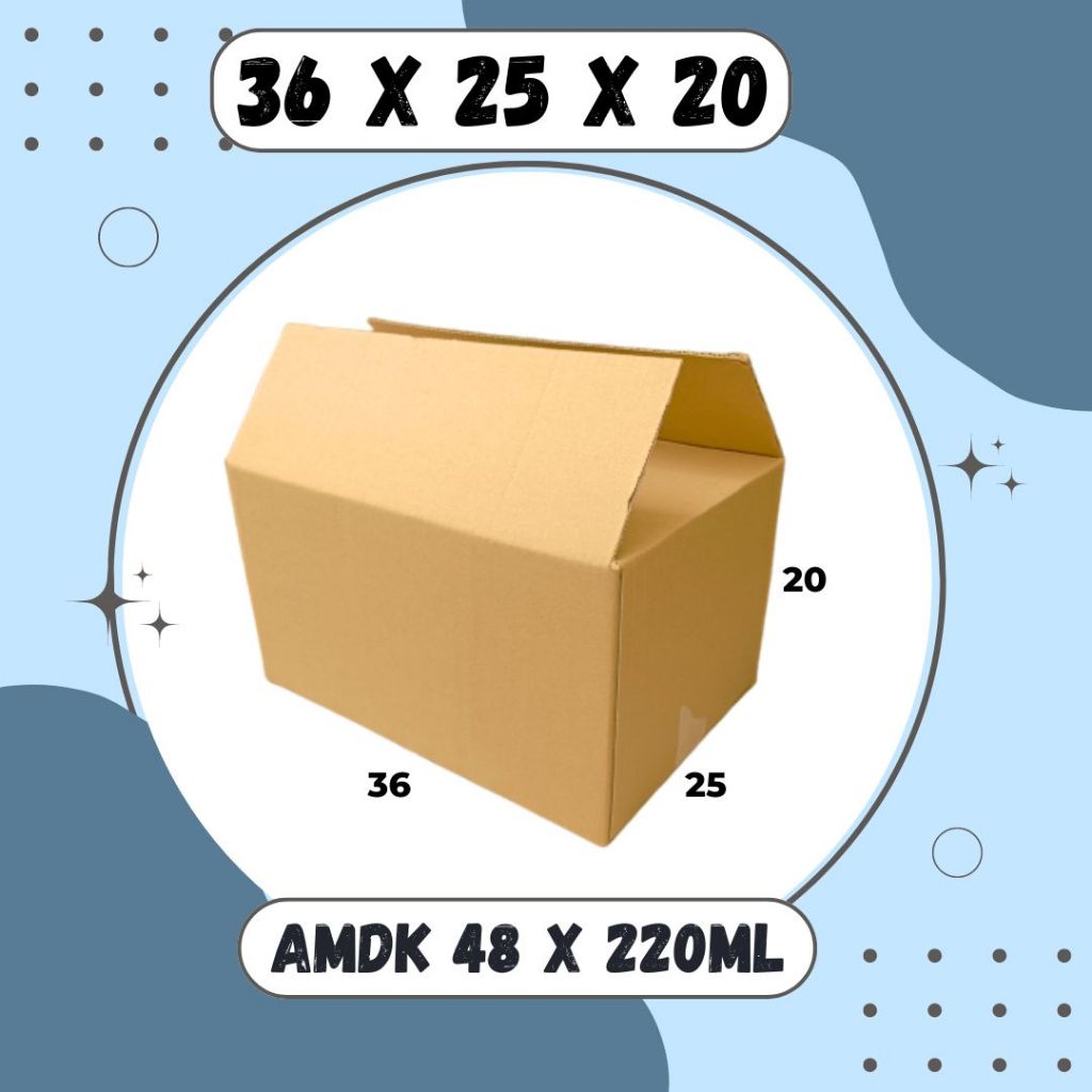 Jual Box 36x25x20 AMDK 220ml Isi 48 Kardus Packing Karton Dus Kotak ...