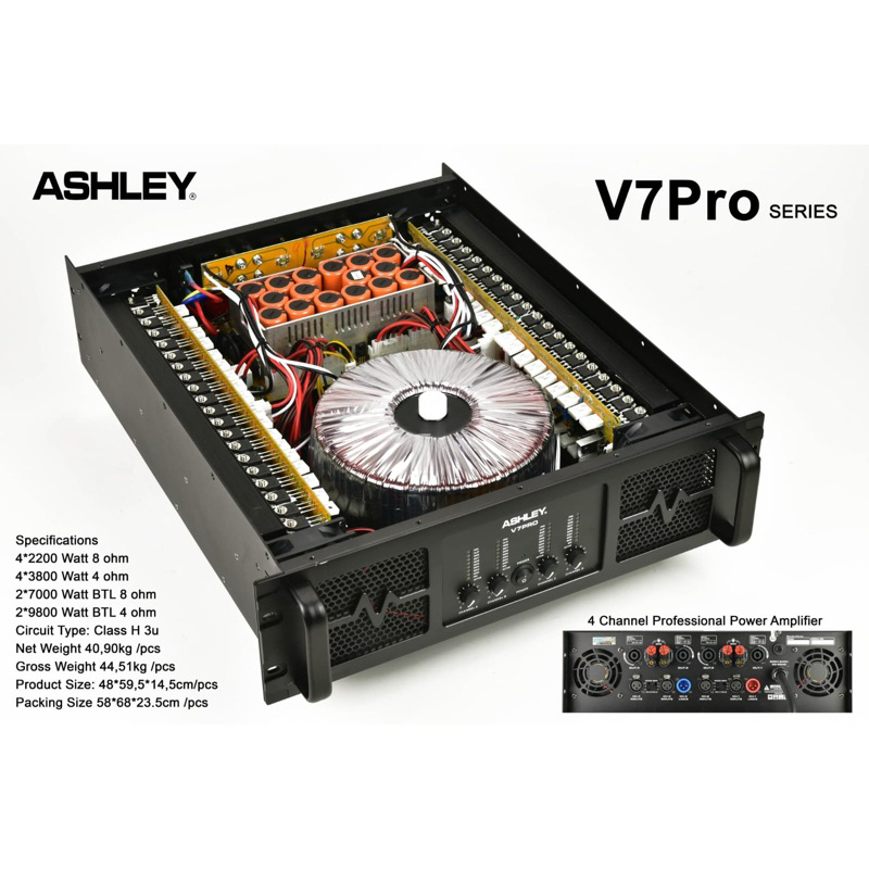 Jual POWER AMPLIFIER ASHLEY V7PRO / Power Ashley V7 pro / powe ashley v7pro | Shopee Indonesia