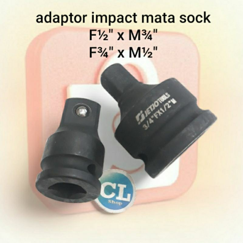 Jual ADAPTOR IMPACT MATA SOCK 1/2" x 3/4" adapter jumbo sok luar dalam ...