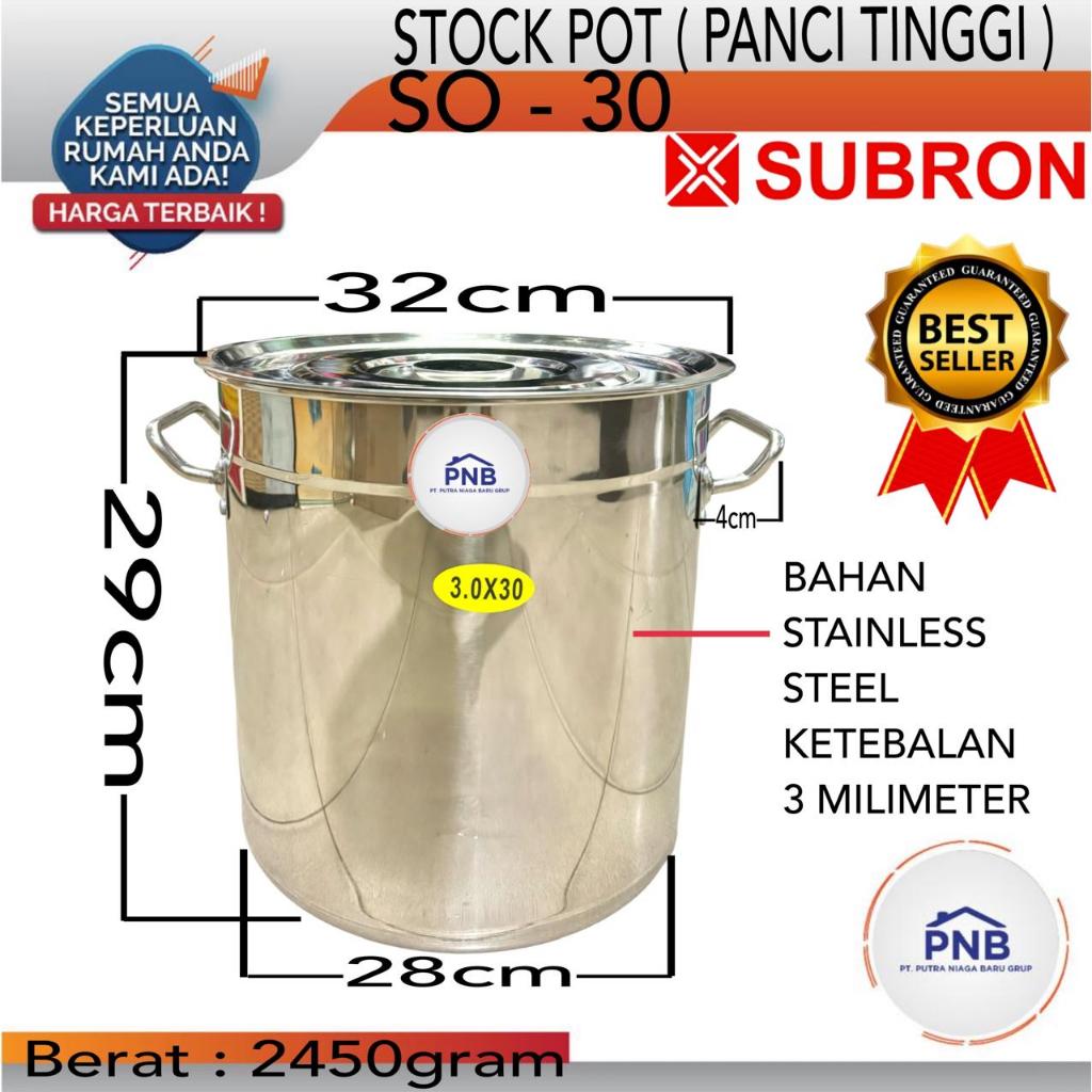 Jual SUBRON Stok Pot 30cm Besar Tebal Panci Sup Tinggi Multifungsi ...