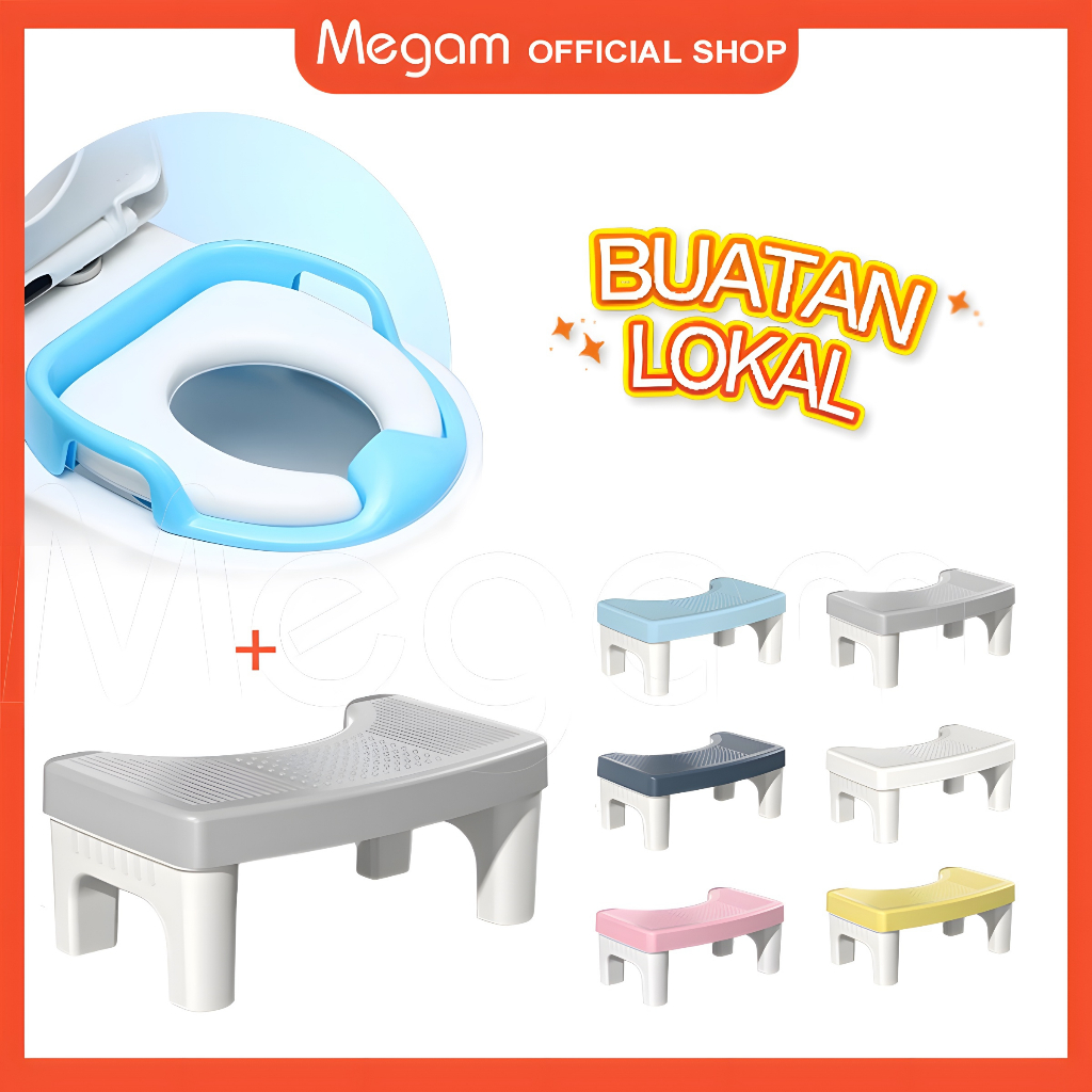 Jual Megam Pispot Anak + Kursi Injakan Toilet Anak Dudukan WC Training ...