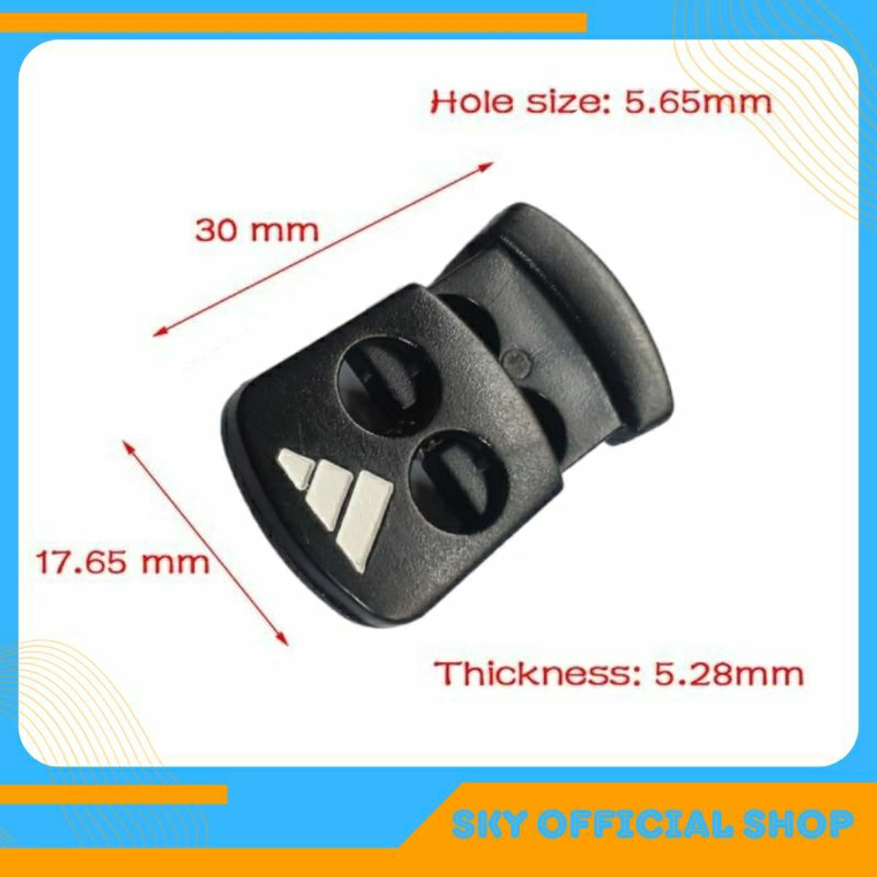 Jual 1 Lusin Stopper Tali Cord Lock Aksesoris Garment Pengunci Tali 2 ...