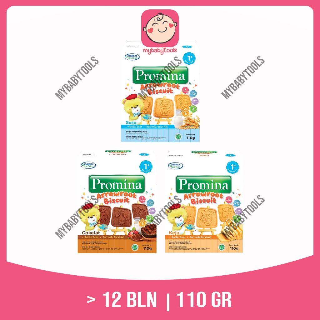 Jual Promina Arrowroot Cookies N-Shape Rasa Coklat Keju Susu 110 g ...