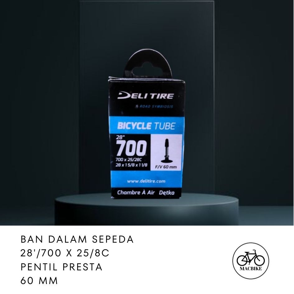 Jual BAN DALAM SEPEDA FIXIE DELI TIRE | BAN DALAM 700X25/28C F/V 60 MM | BAN DALAM ROADBIKE DELI ...