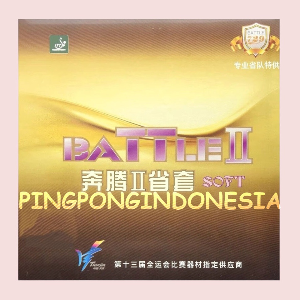Jual KODE J15E 729 Battle II Soft Karet Rubber Pingpong RITC Friendship ...