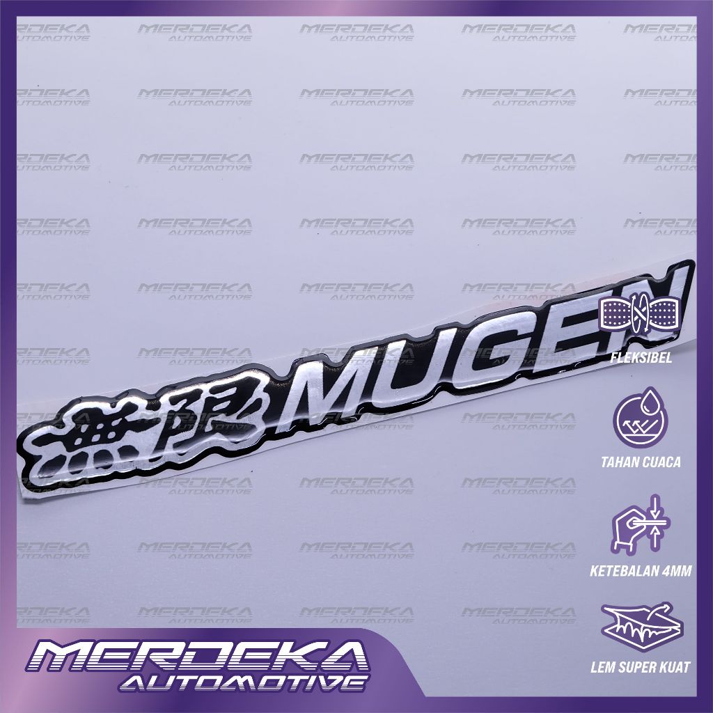 Jual emblem mugen / sticker logo mugen racing / emblem timbul mugen ...