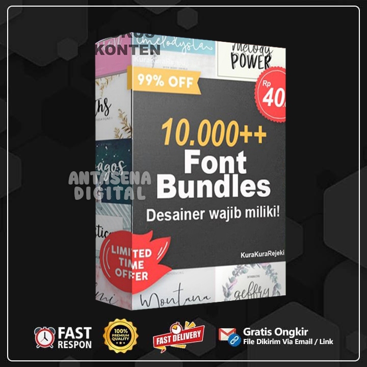 Jual 10K Koleksi Font Bundle Limited Time | Shopee Indonesia