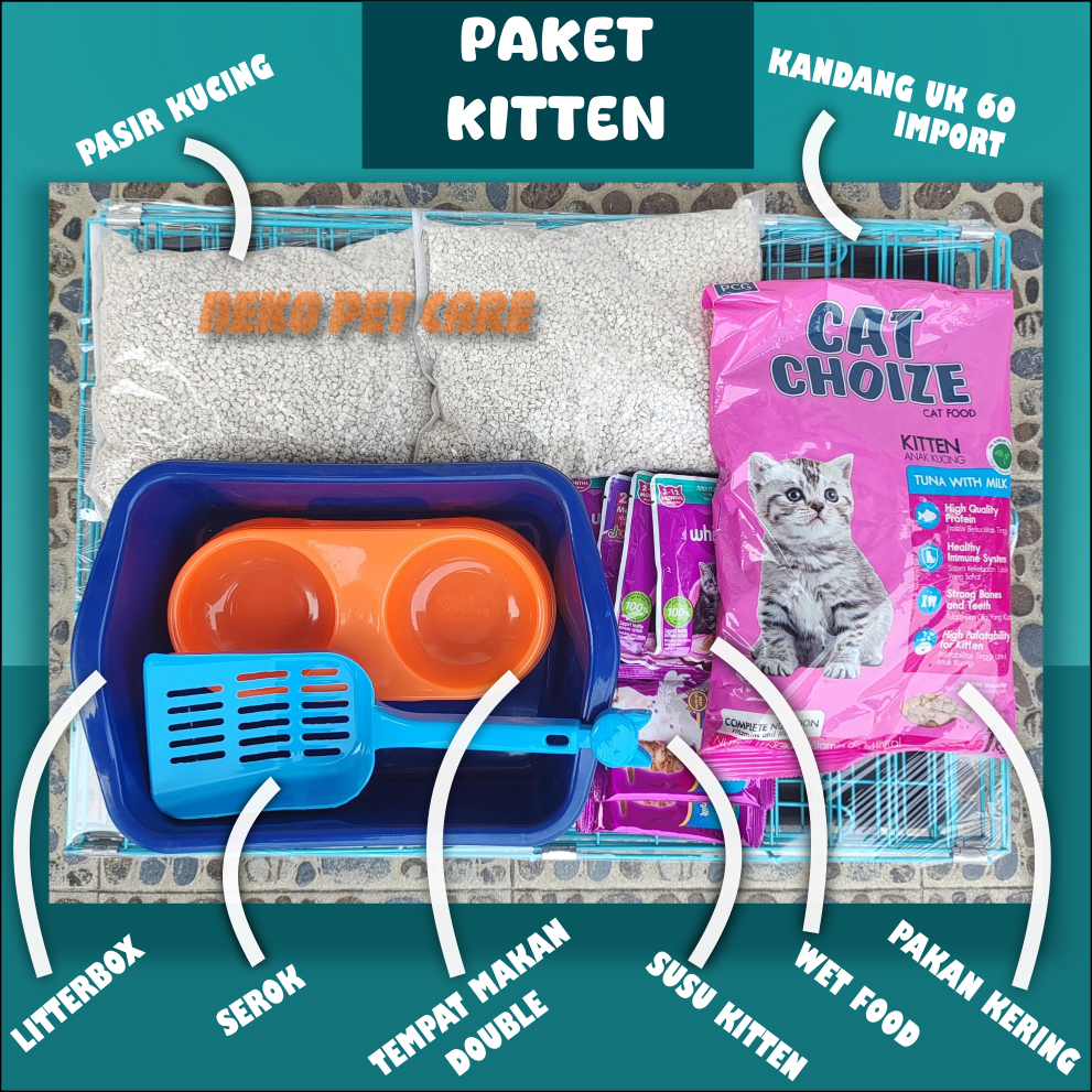 Jual Paket Kandang Kucing dan Perlengkapan Kucing Makanan Kucing ...