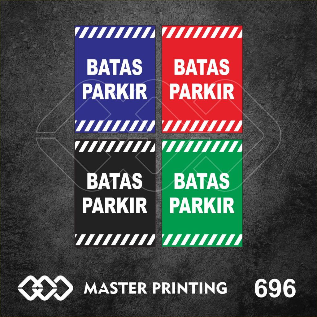 Jual 696 - Stiker Batas Parkir, Sticker Vinyl, Premium, Tahan Air ...