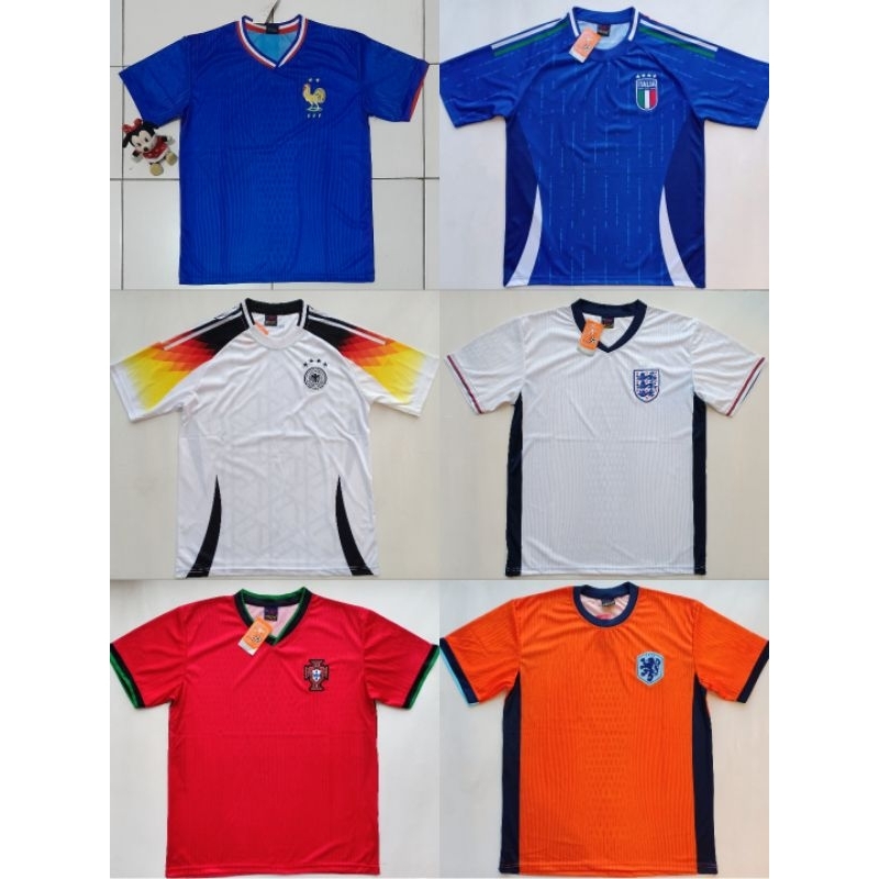 Jual JERSEY NEGARA EROPA HOME AURI TERBARU 24/25 | Shopee Indonesia