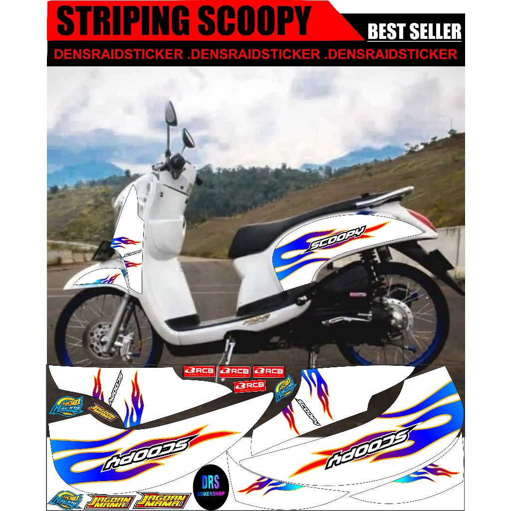 Jual STRIPING STIKER PAREASI HONDA SCOPY MODEL API SIMPLE | Shopee ...