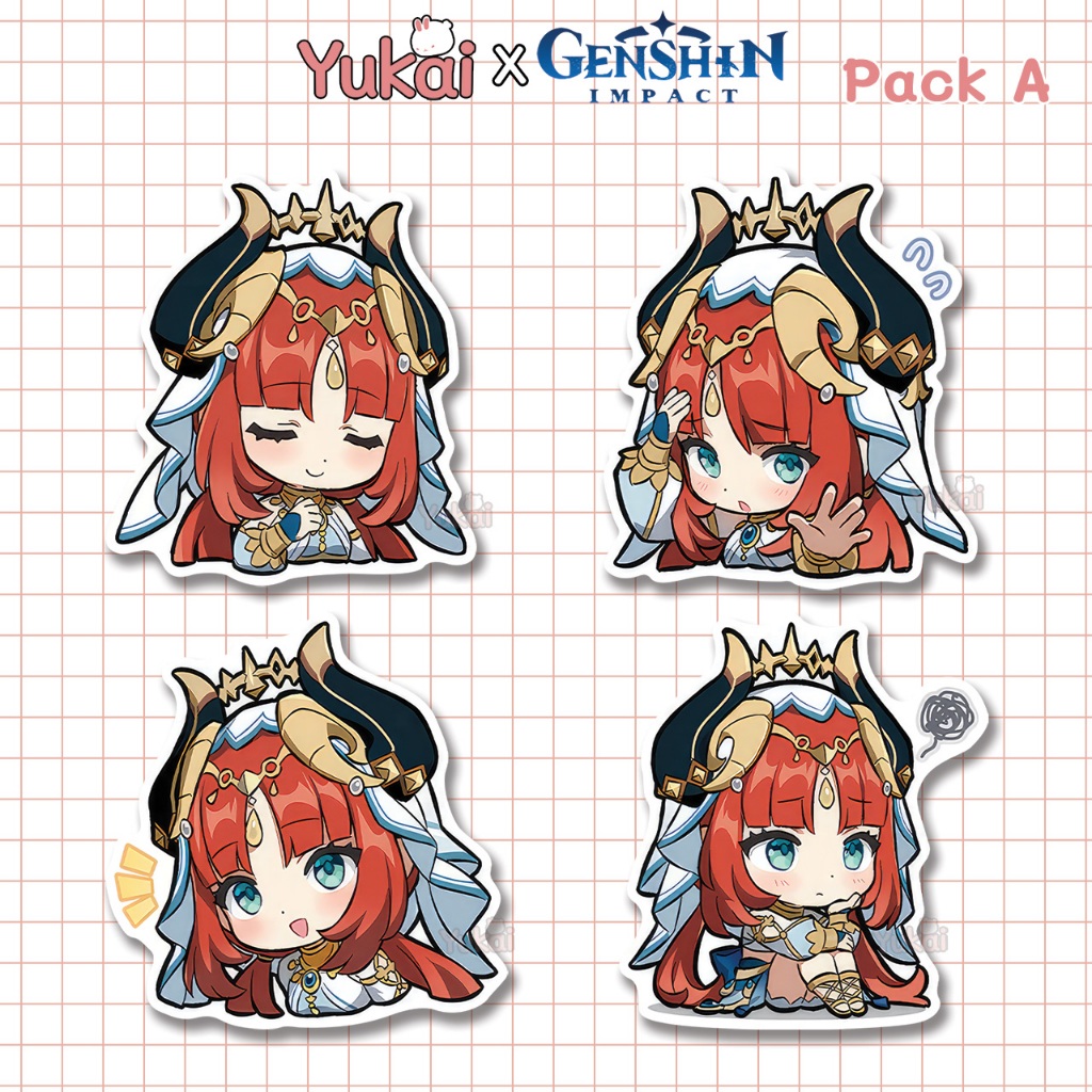 Jual Stiker Pack Nilou Genshin Impact Premium, Sticker Anime Waterproof ...