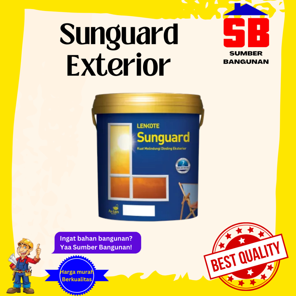 Jual CAT TEMBOK LUAR LENKOTE SUNGUARD EXTERIOR TINTING GALON PAIL 2,5 ...