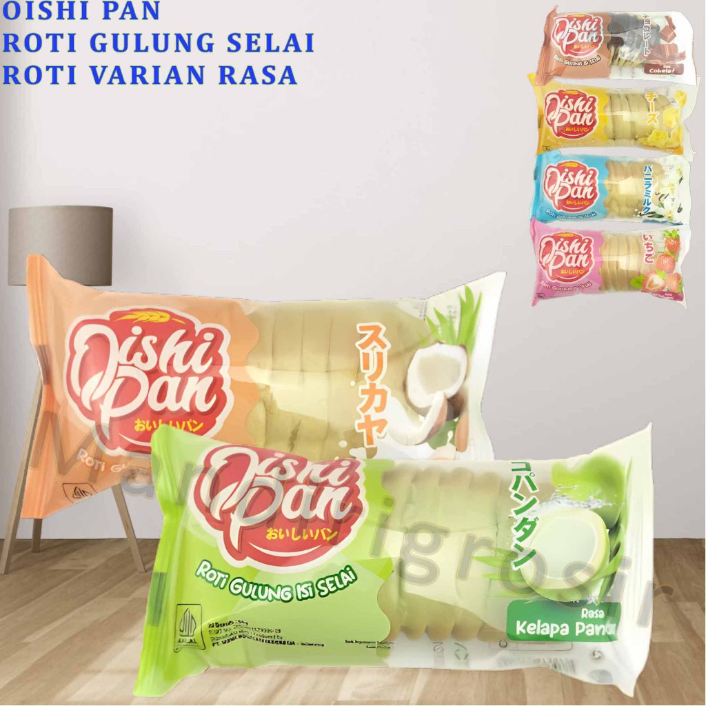 Jual Roti Gulung Selai * Oishi Pan * Roti Selai Varian Rasa * 60gr ...