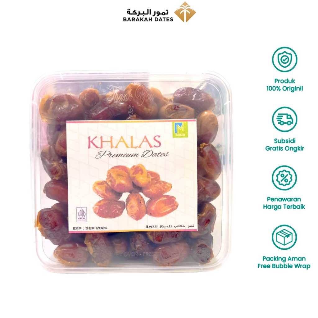 Jual Kurma Khalas Saad Premium 1Kg Kemasan Mika | Shopee Indonesia