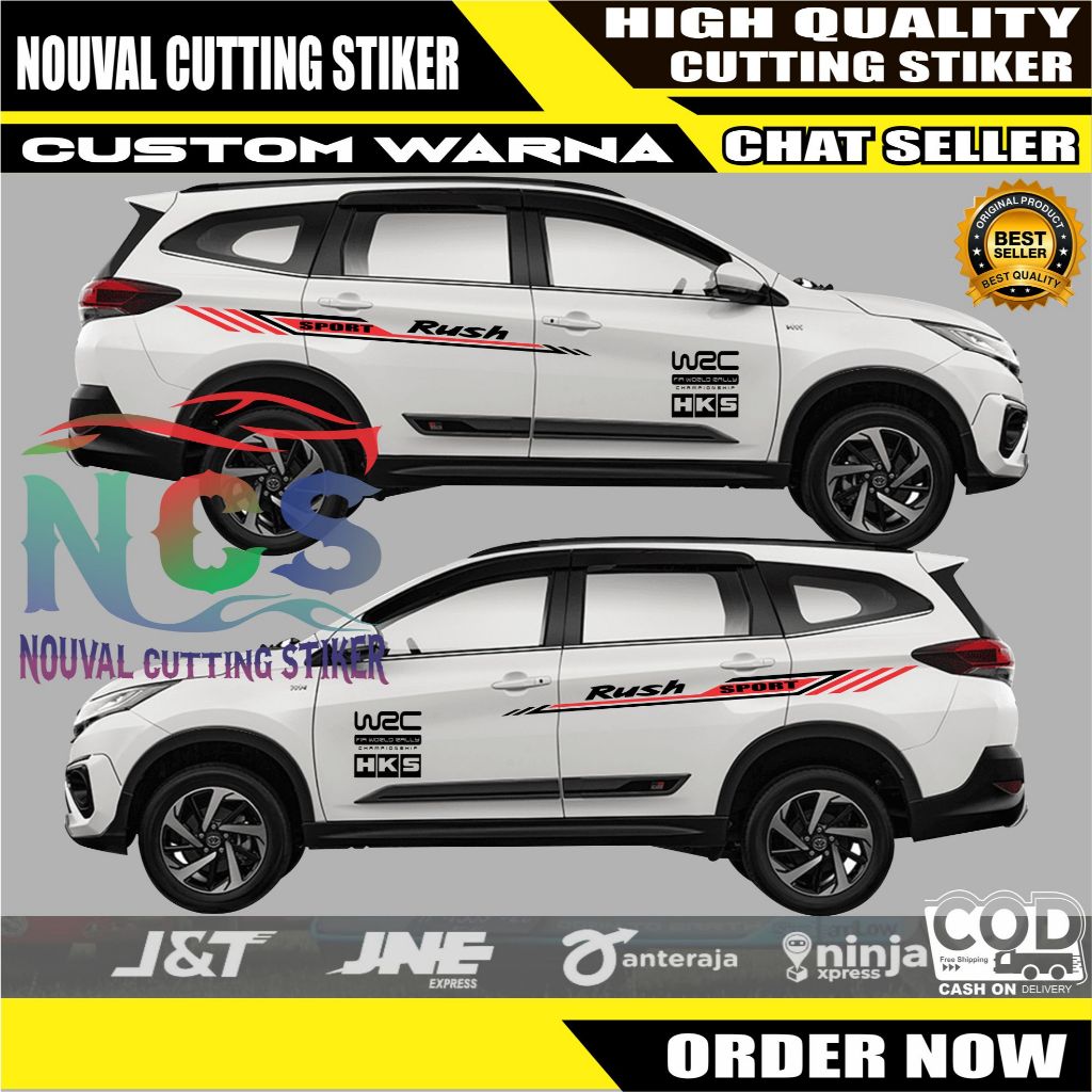 Jual Stiker Sticker Cutting Mobil Lis Variasi Body Samping Toyota Rush ...