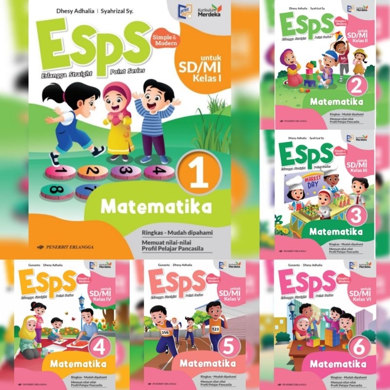Jual BUKU ESPS MATEMATIKA UNTUK SD/MI KURIKULUM MERDEKA PENERBIT ERLANGGA | Shopee Indonesia