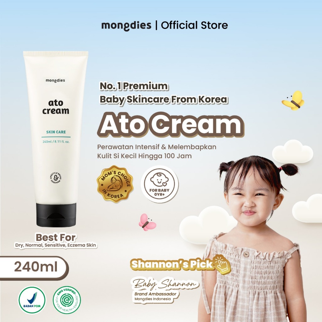 Jual MONGDIES ATO CREAM 240ml - Krim untuk Perawatan Eksim dan kulit Sensitif Pada Bayi | Shopee ...