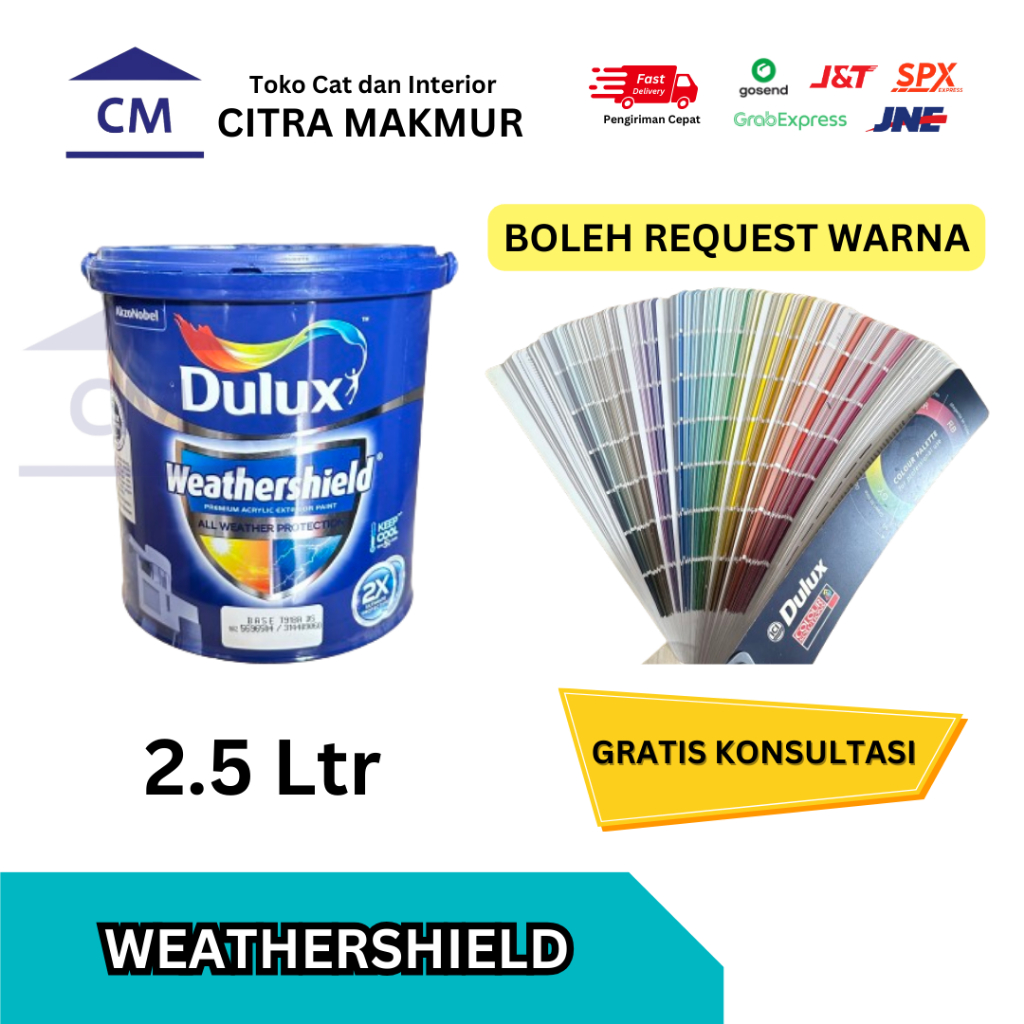 Jual Dulux Weathershield DS DUAL SHIELD - 2.5 Ltr (Bisa Request Warna ...