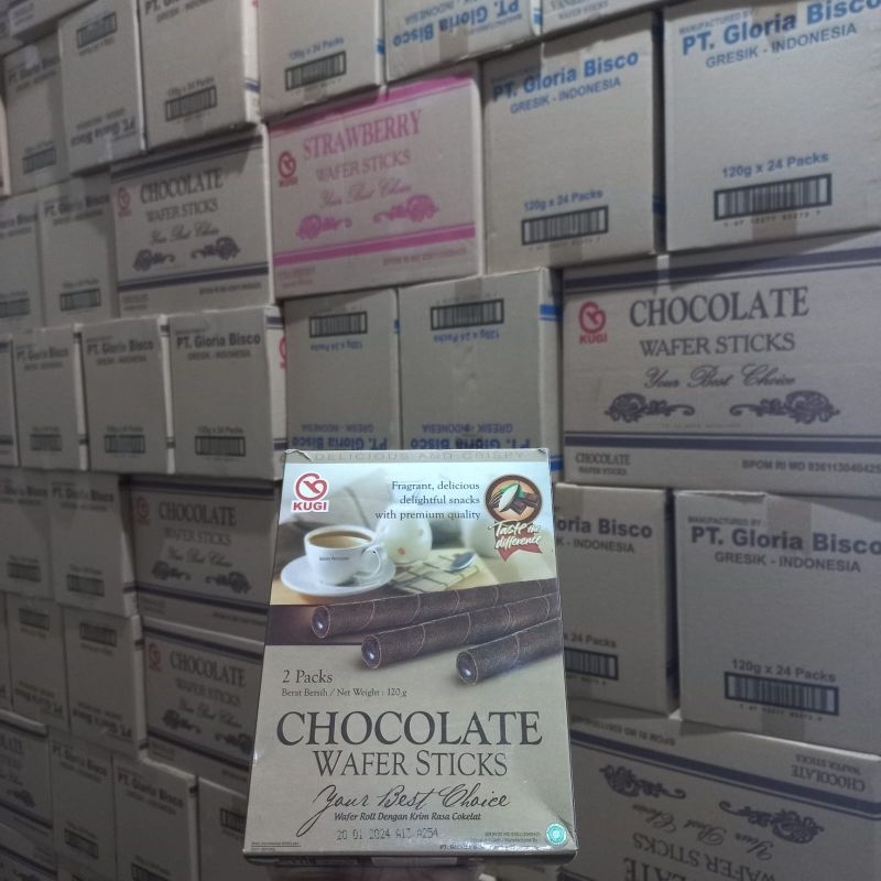 Jual kugi wafer roll 120 gram 1 dus isi 24 pcs | Shopee Indonesia