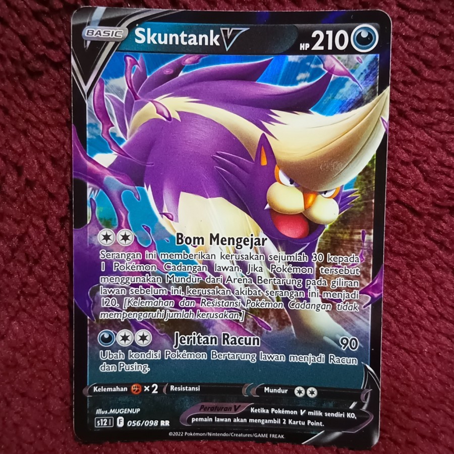 Jual Skuntank V RR s12 - Pokemon TCG Indonesia foil holo | Shopee Indonesia