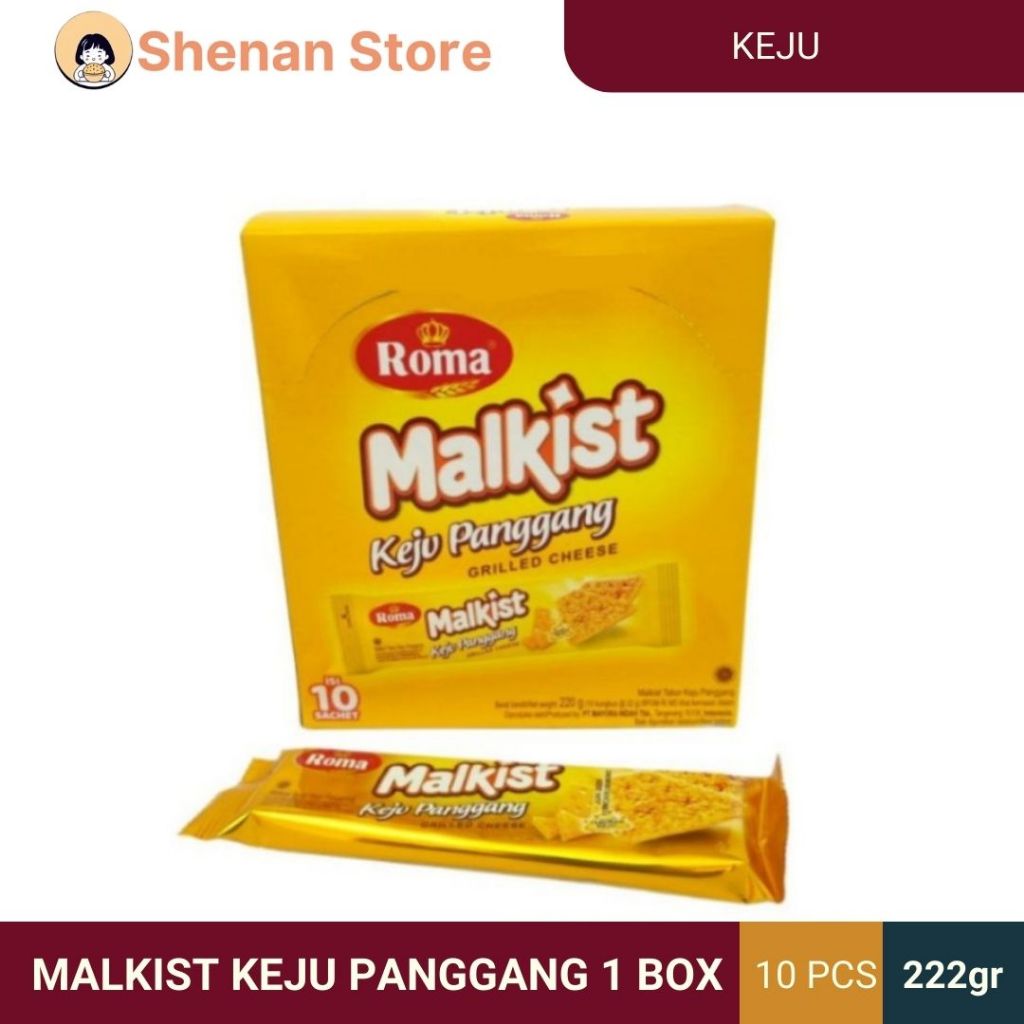 Jual roma malkist keju panggang wafer rasa keju isi 10 bungkus | Shopee ...